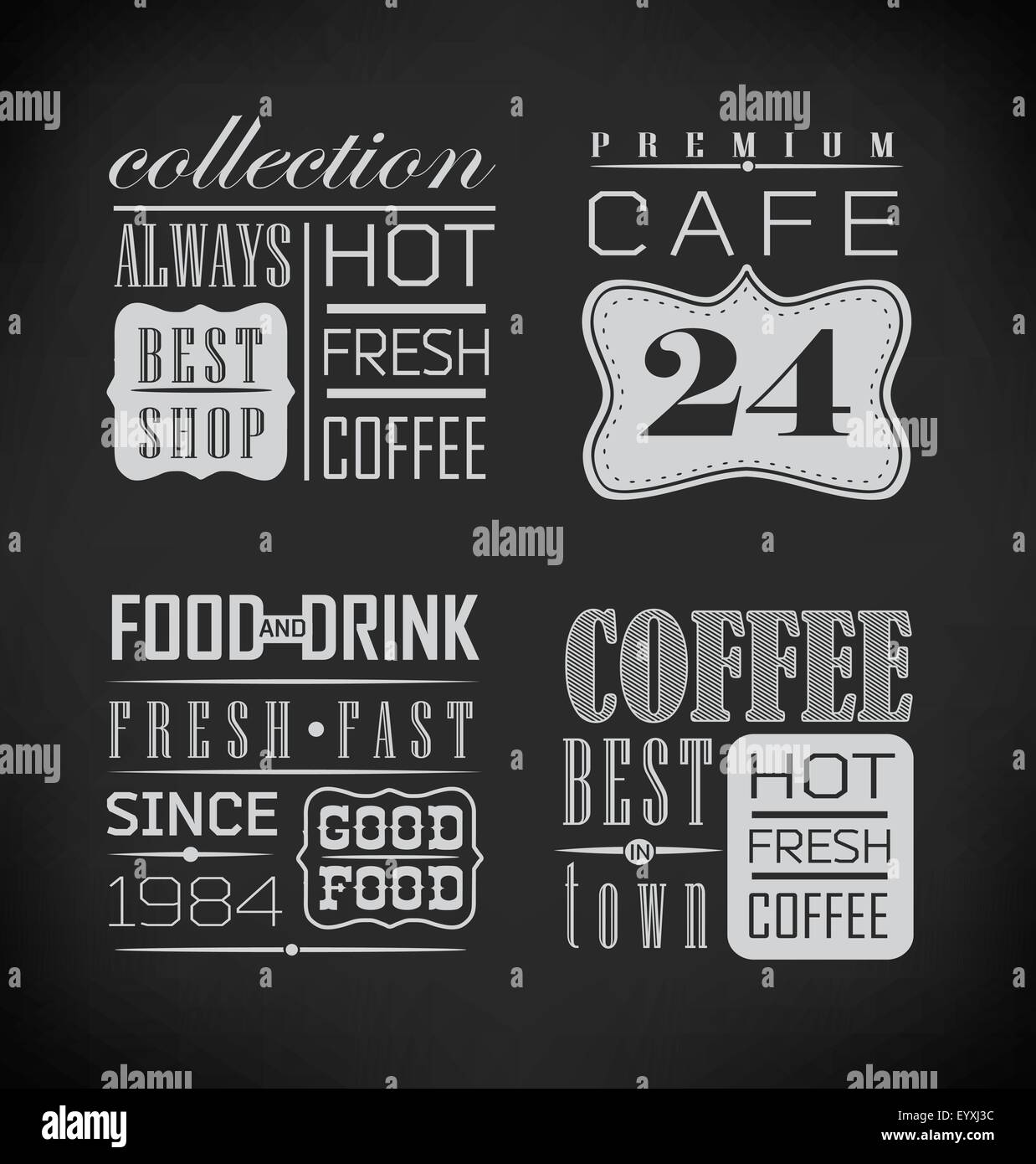 set of coffee labels Stock Vector Image & Art - Alamy