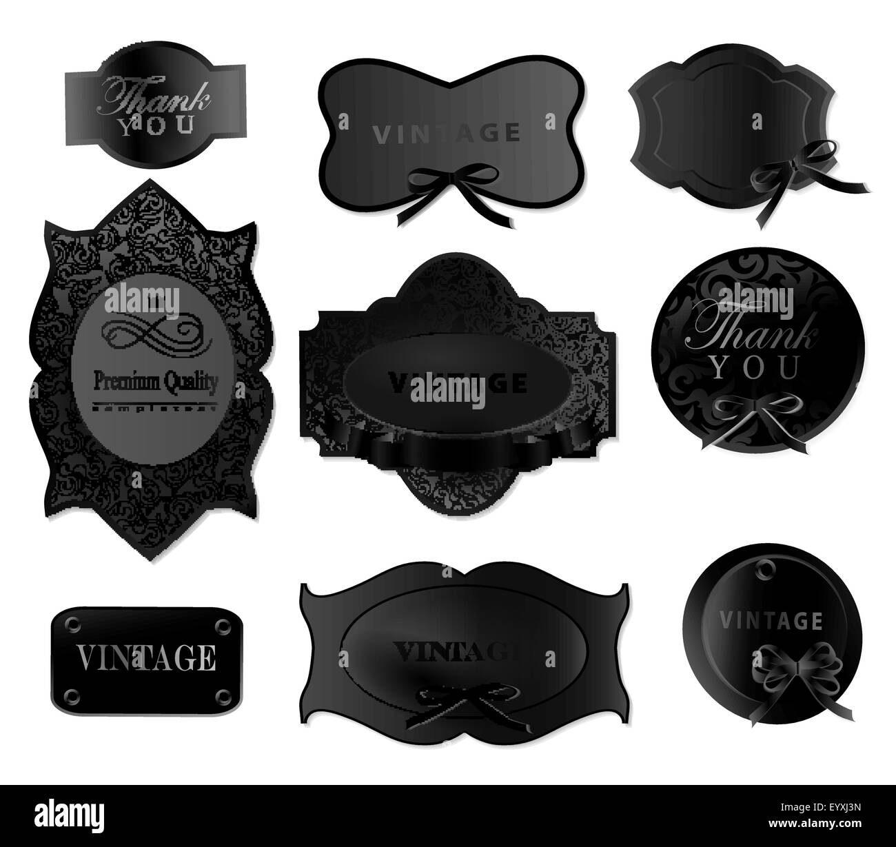 black gold labels Stock Vector Image & Art - Alamy