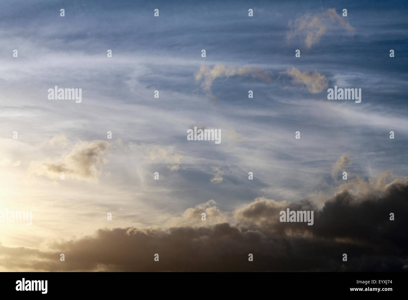 Hawaii. 30th Jul, 2015. Wide-angle view of beautiful clouds and sky in ...