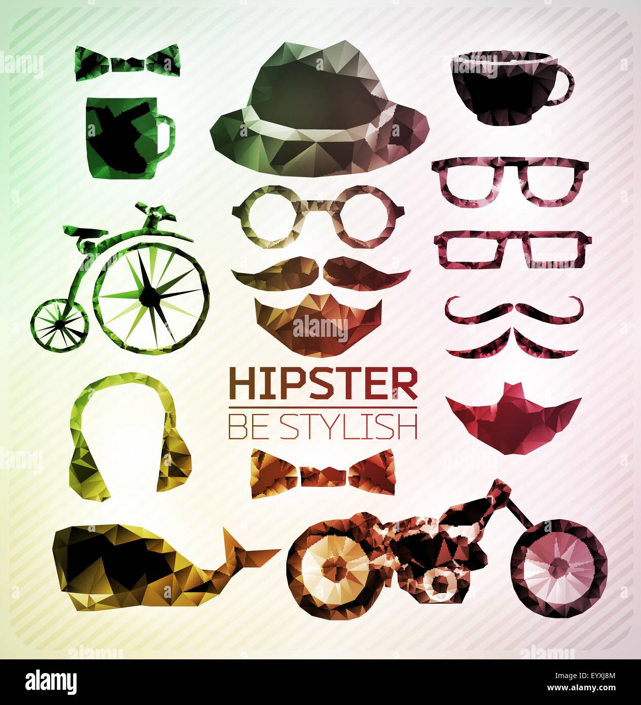 Hipster style elements, icons and labels Stock Vector Image & Art - Alamy