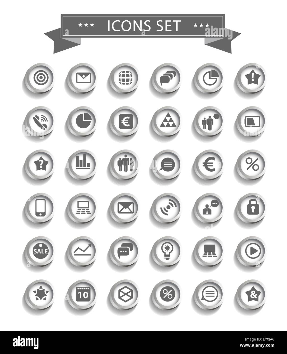 Branding icons set identity Black and White Stock Photos & Images - Alamy