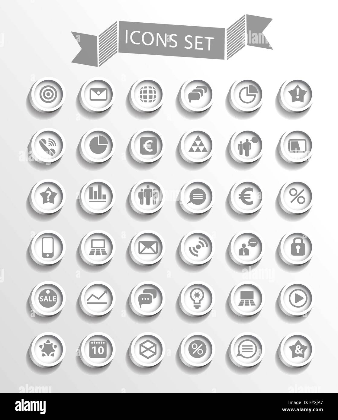 Set of web icons Stock Vector Image & Art - Alamy