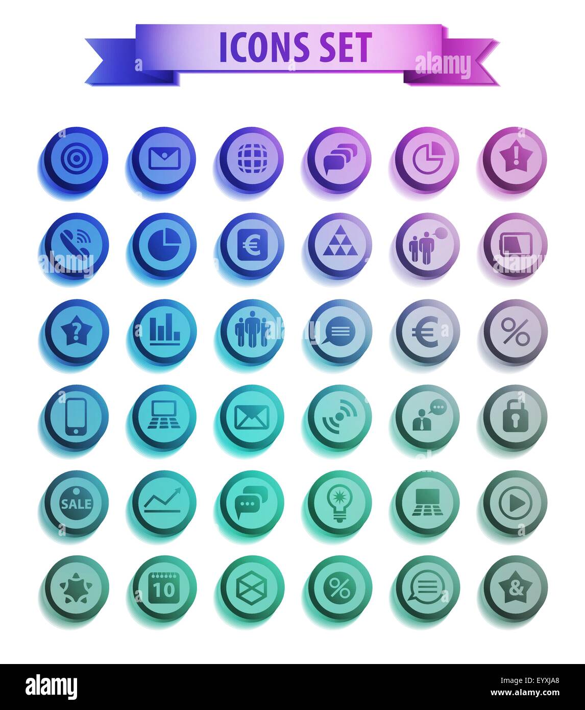 Set of web icons Stock Vector Image & Art - Alamy