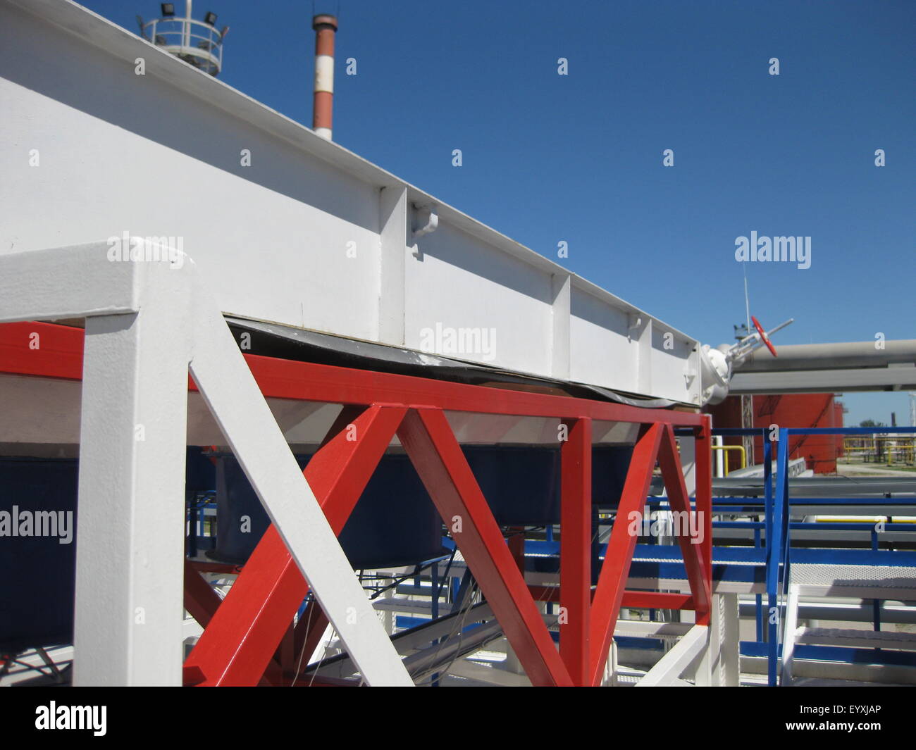 Oil refinery. Equipment for primary oil refining Stock Photo - Alamy