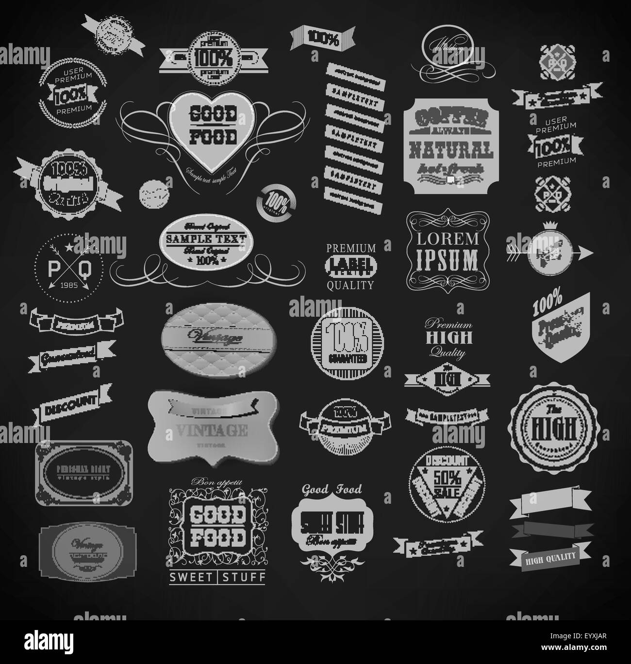 Set of vintage retro labels Stock Vector Image & Art - Alamy