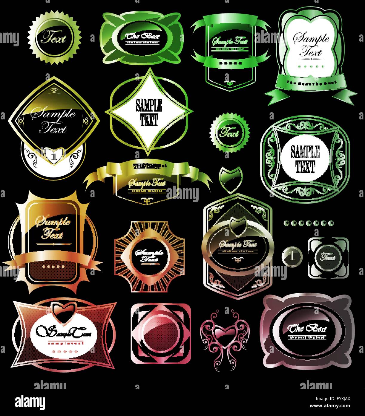 Retro vector golden label Stock Vector Image & Art - Alamy