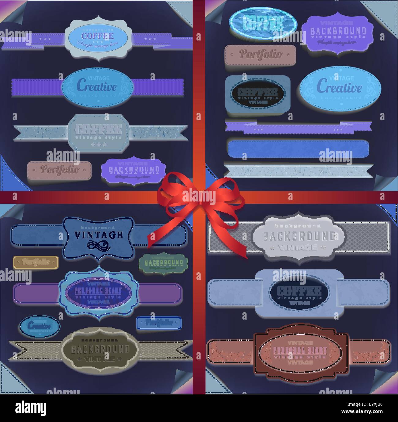 Set of vector retro ribbons Stock Vector Image & Art - Alamy