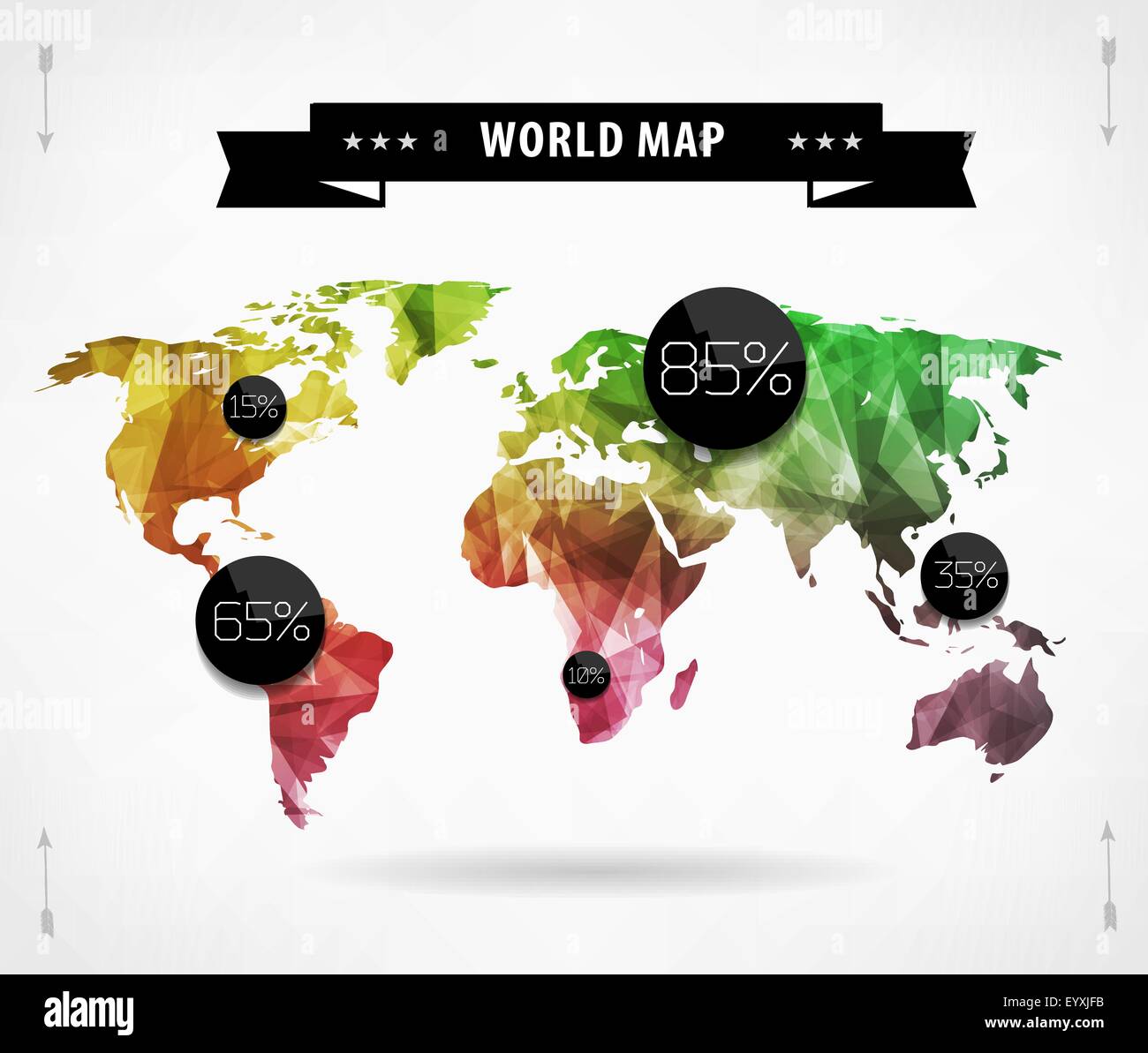 World map card Stock Vector Image & Art - Alamy