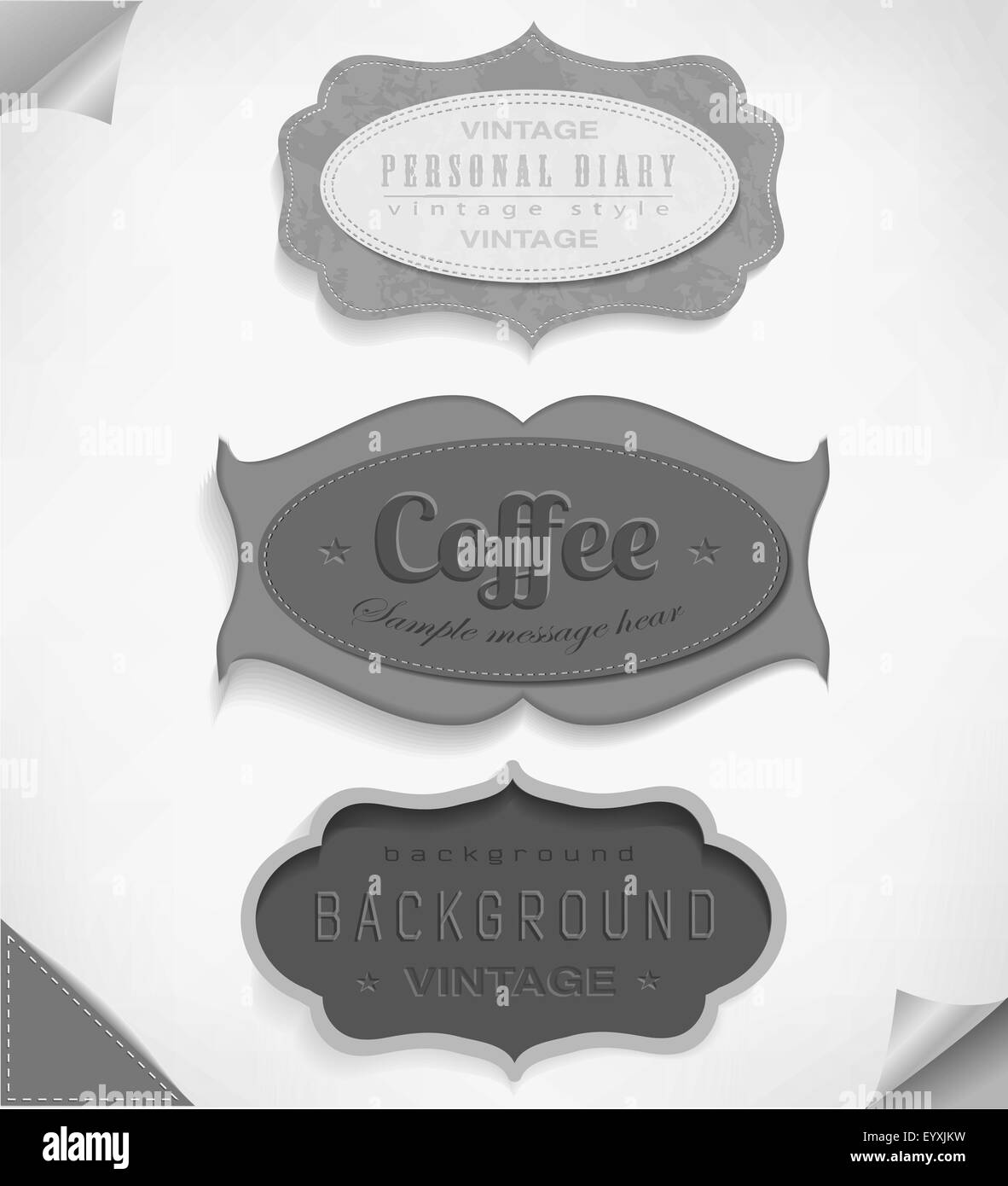 set ribbons and label Stock Vector Image & Art - Alamy