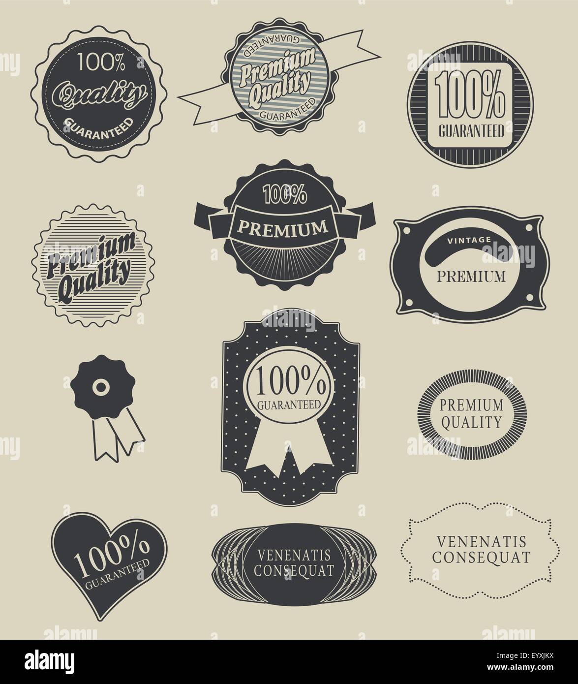 label, typography, calligraphic design elements Stock Vector Image ...