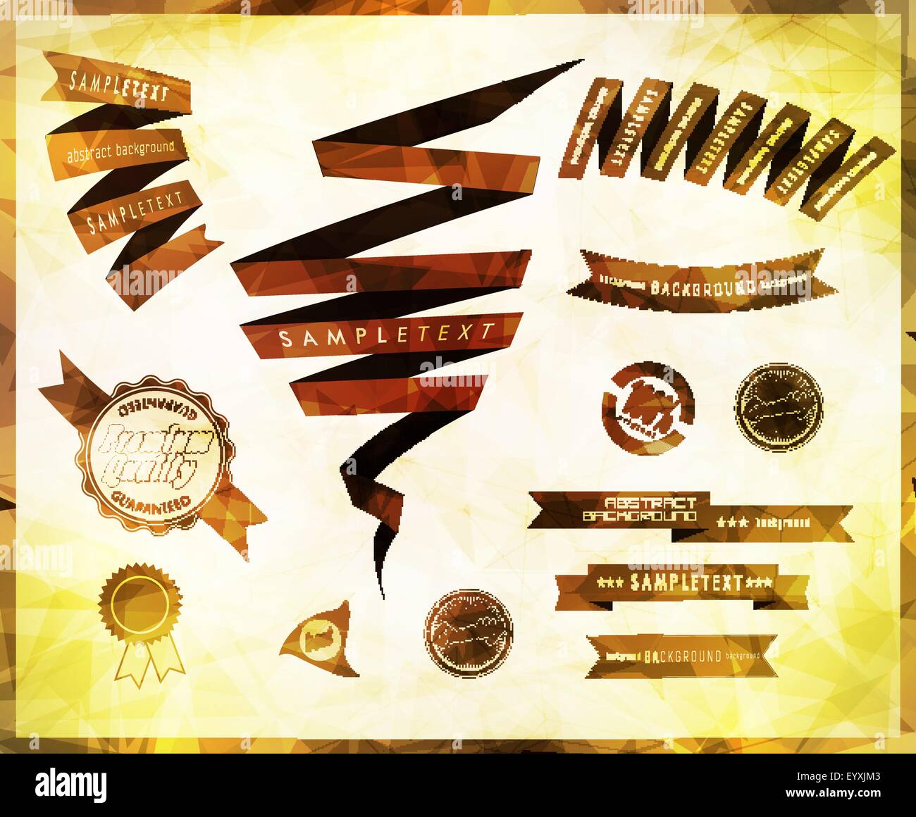 retro ribbons and scrap booking Stock Vector Image & Art - Alamy