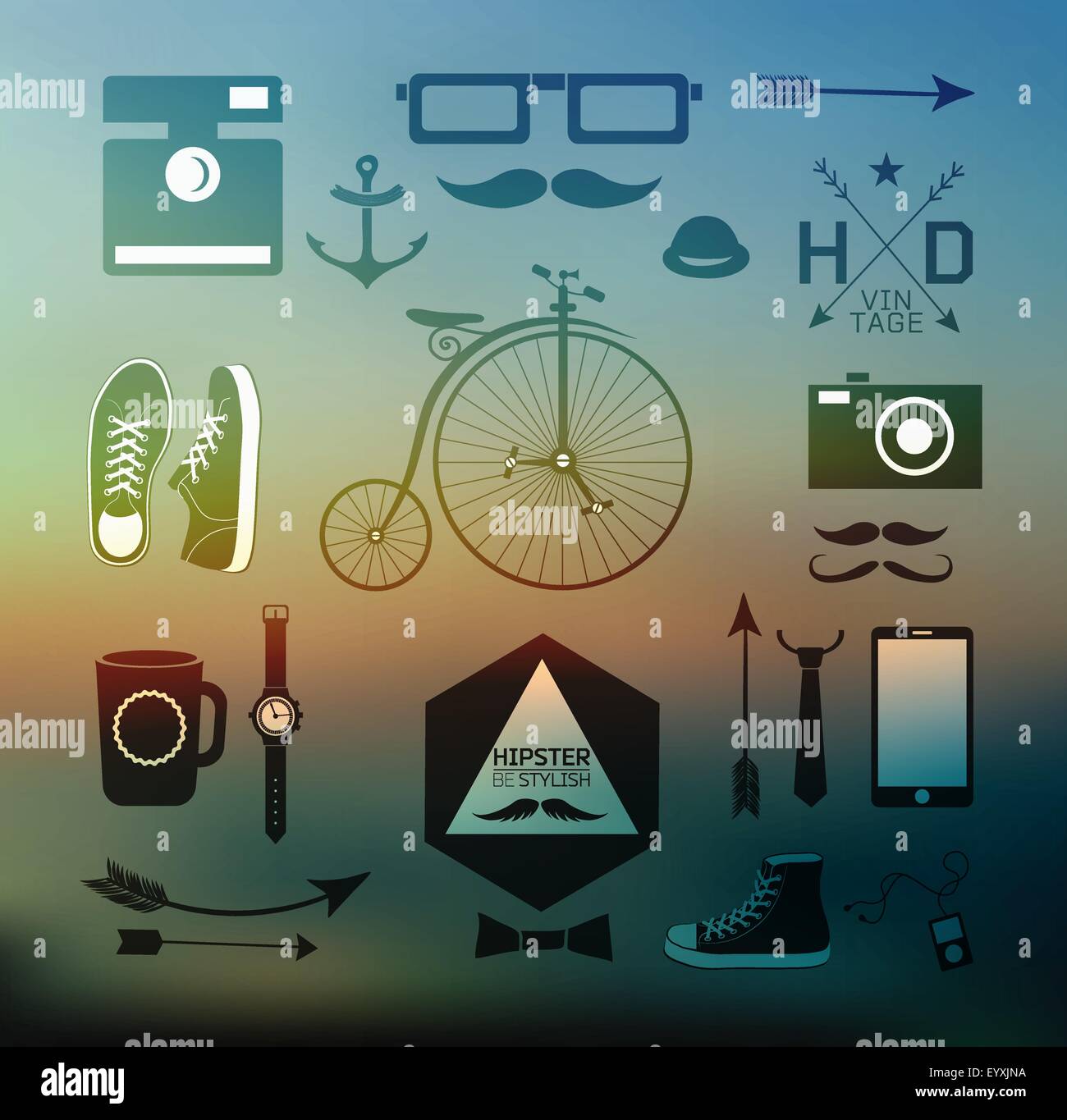 Hipster style elements Stock Vector Image & Art - Alamy