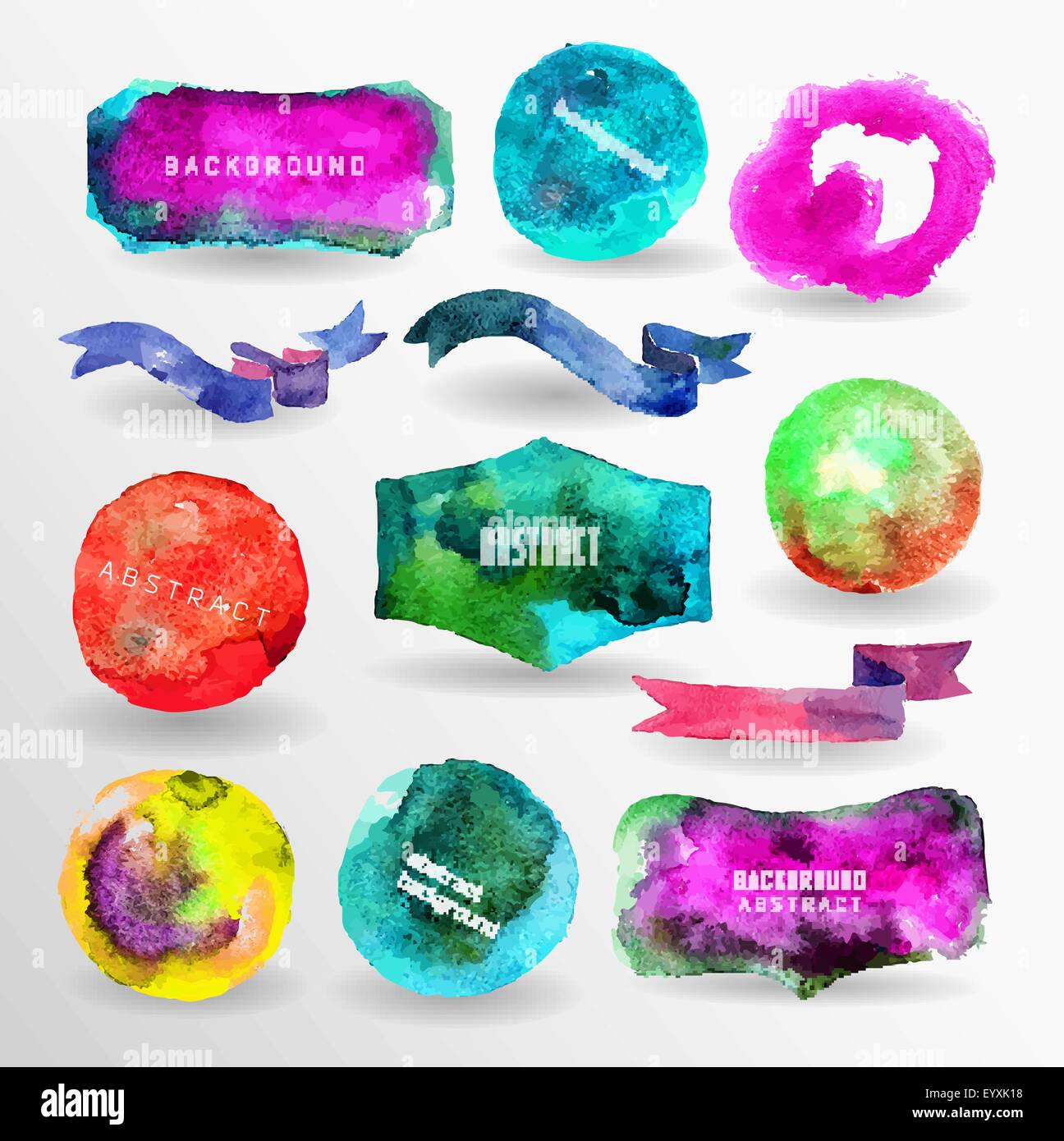 Set of watercolor label Stock Vector Image & Art - Alamy