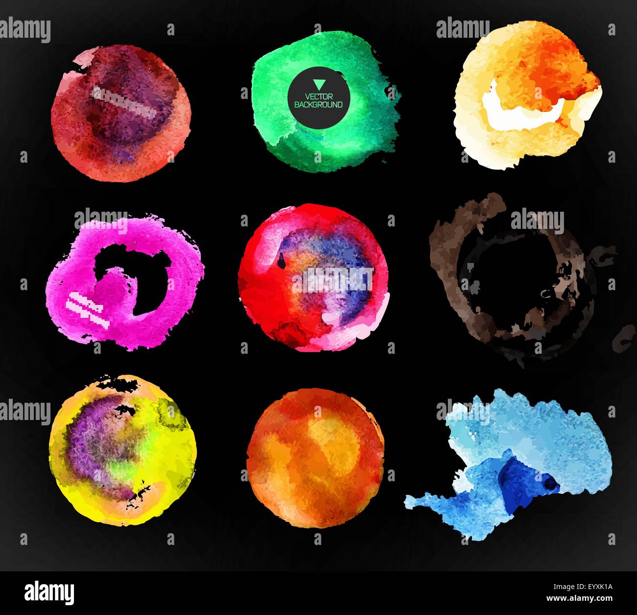 Set of watercolor backgrounds Stock Vector Image & Art - Alamy