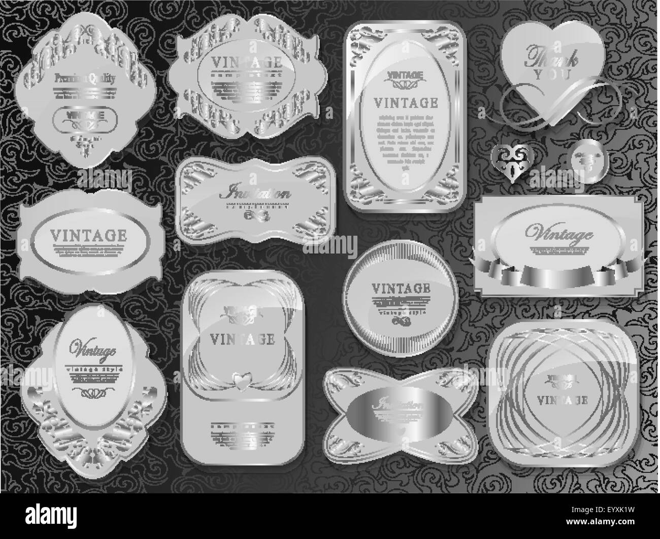 black gold labels Stock Vector Image & Art - Alamy