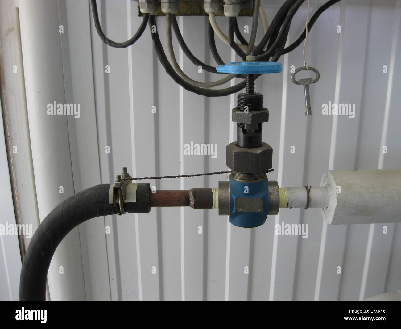 Oil refinery. Equipment for primary oil refining Stock Photo - Alamy