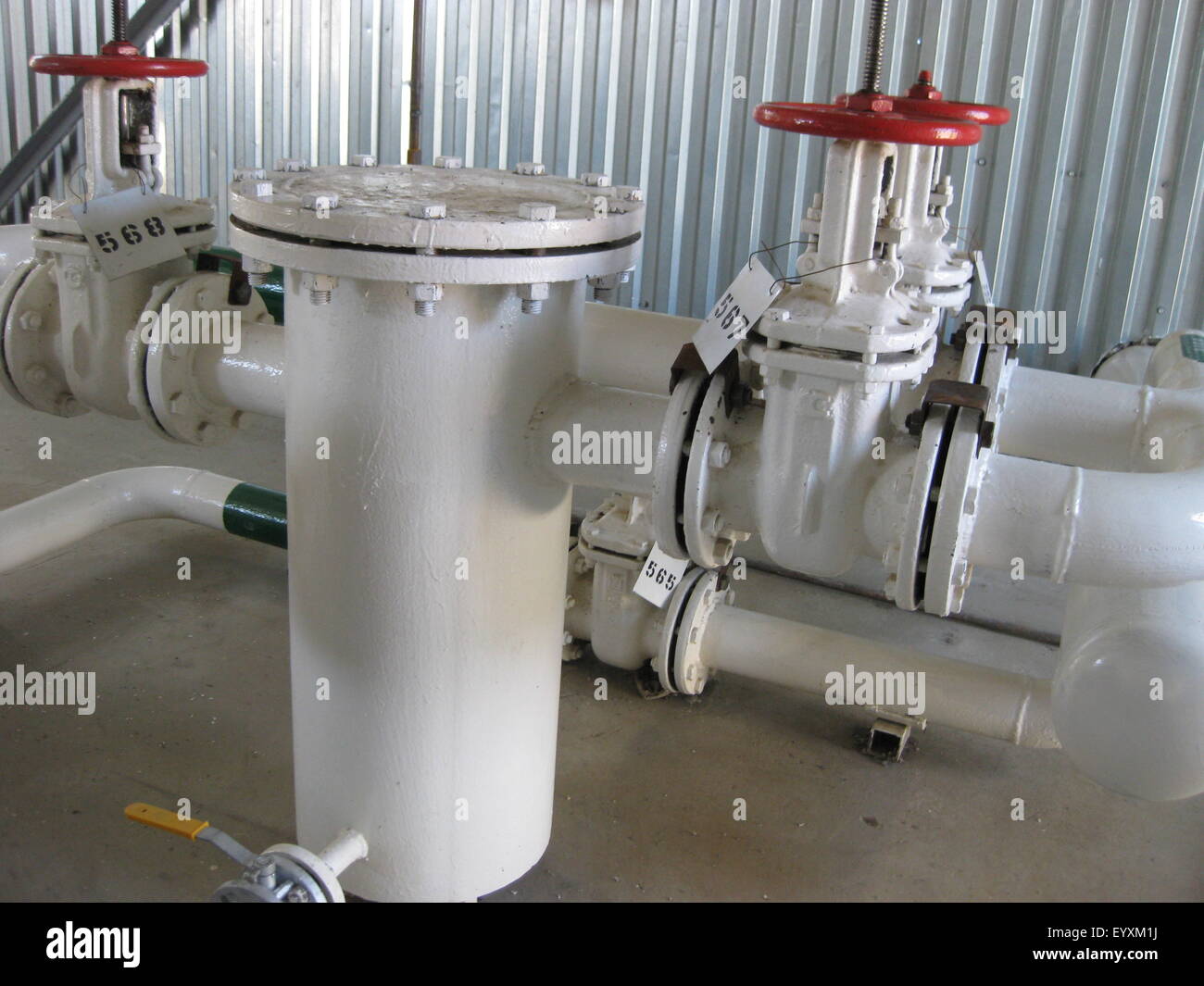 Oil refinery. Equipment for primary oil refining Stock Photo - Alamy
