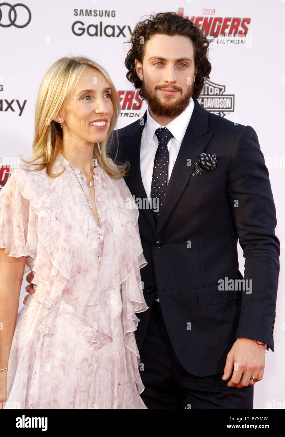 Sam Taylor-Johnson and Aaron Taylor-Johnson at the World premiere of ...