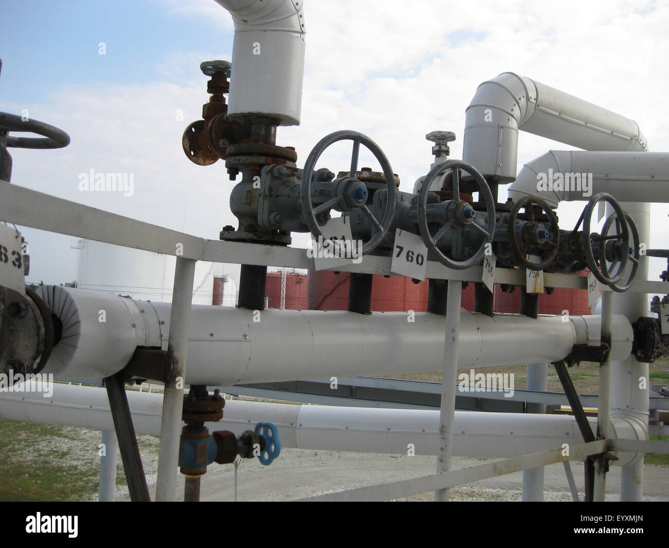 Oil refinery. Equipment for primary oil refining Stock Photo - Alamy