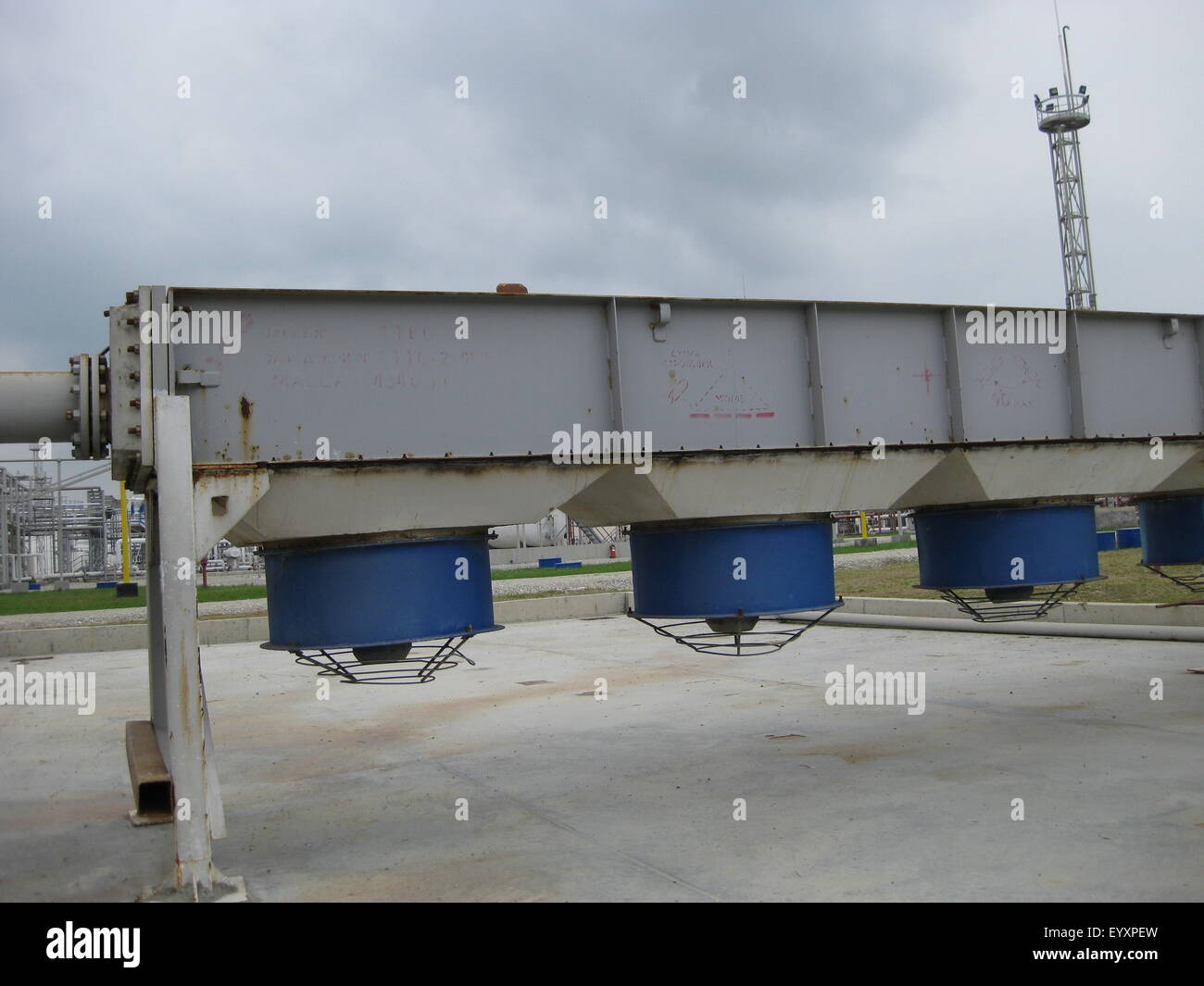 Oil refinery. Equipment for primary oil refining Stock Photo - Alamy