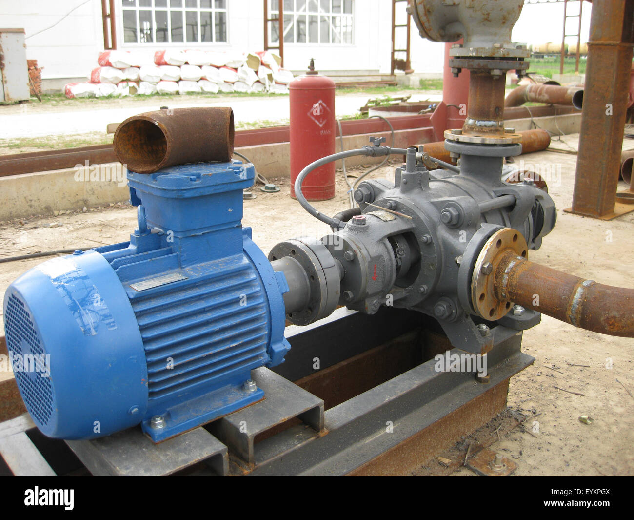 Oil refinery. Equipment for primary oil refining Stock Photo - Alamy