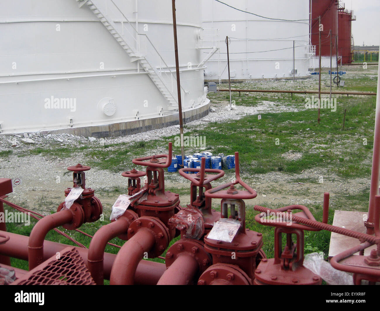 Oil refinery. Equipment for primary oil refining Stock Photo - Alamy