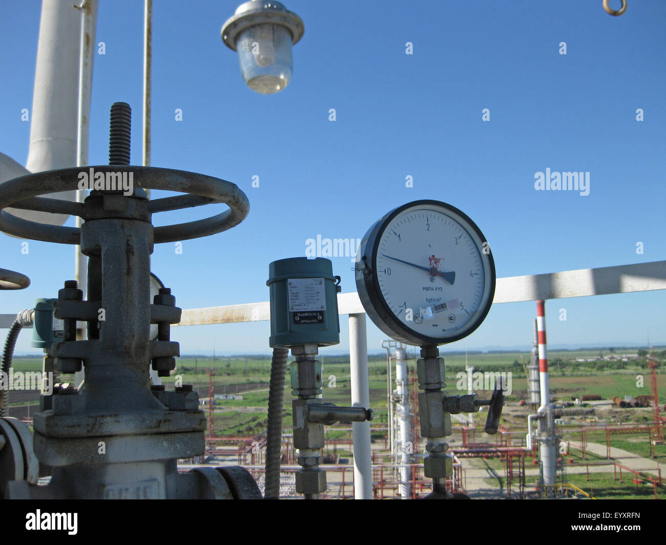 Oil refinery. Equipment for primary oil refining Stock Photo - Alamy