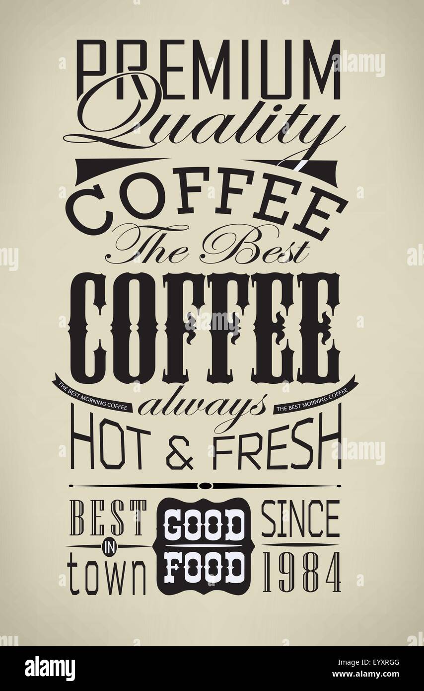 Set Of Vintage Retro Coffee Stock Vector Image & Art - Alamy