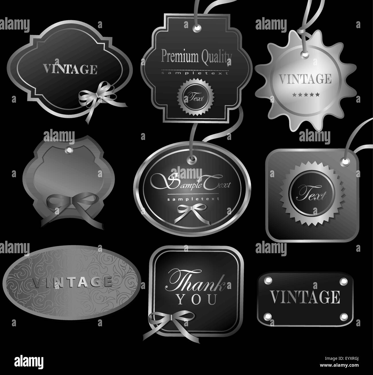 Set of retro labels. Vector illustration Stock Vector Image & Art - Alamy