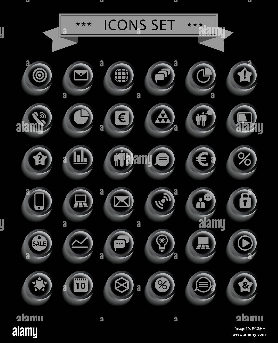 Set of web icons Stock Vector Image & Art - Alamy