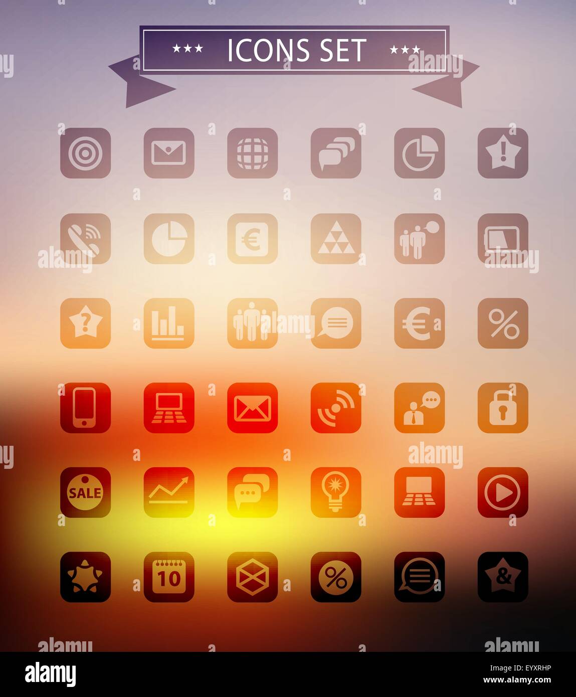Set of web icons Stock Vector Image & Art - Alamy