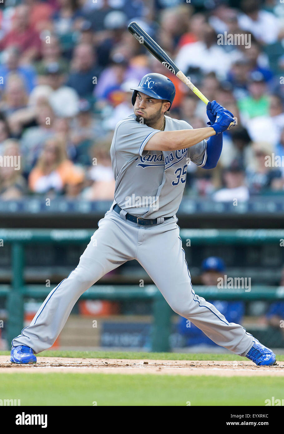 Detroit, Michigan, USA. 04th Aug, 2015. Kansas City Royals first ...
