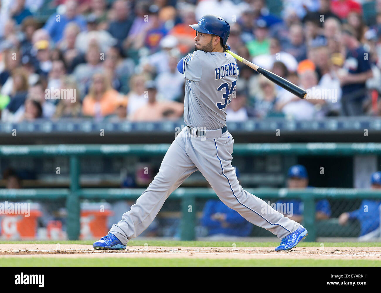 Detroit, Michigan, USA. 04th Aug, 2015. Kansas City Royals first ...