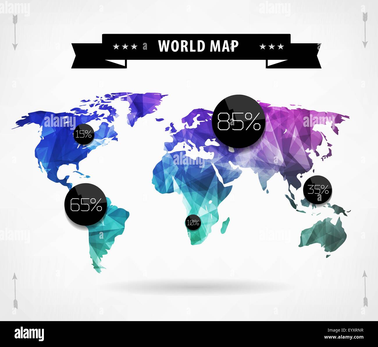 World map card Stock Vector Image & Art - Alamy