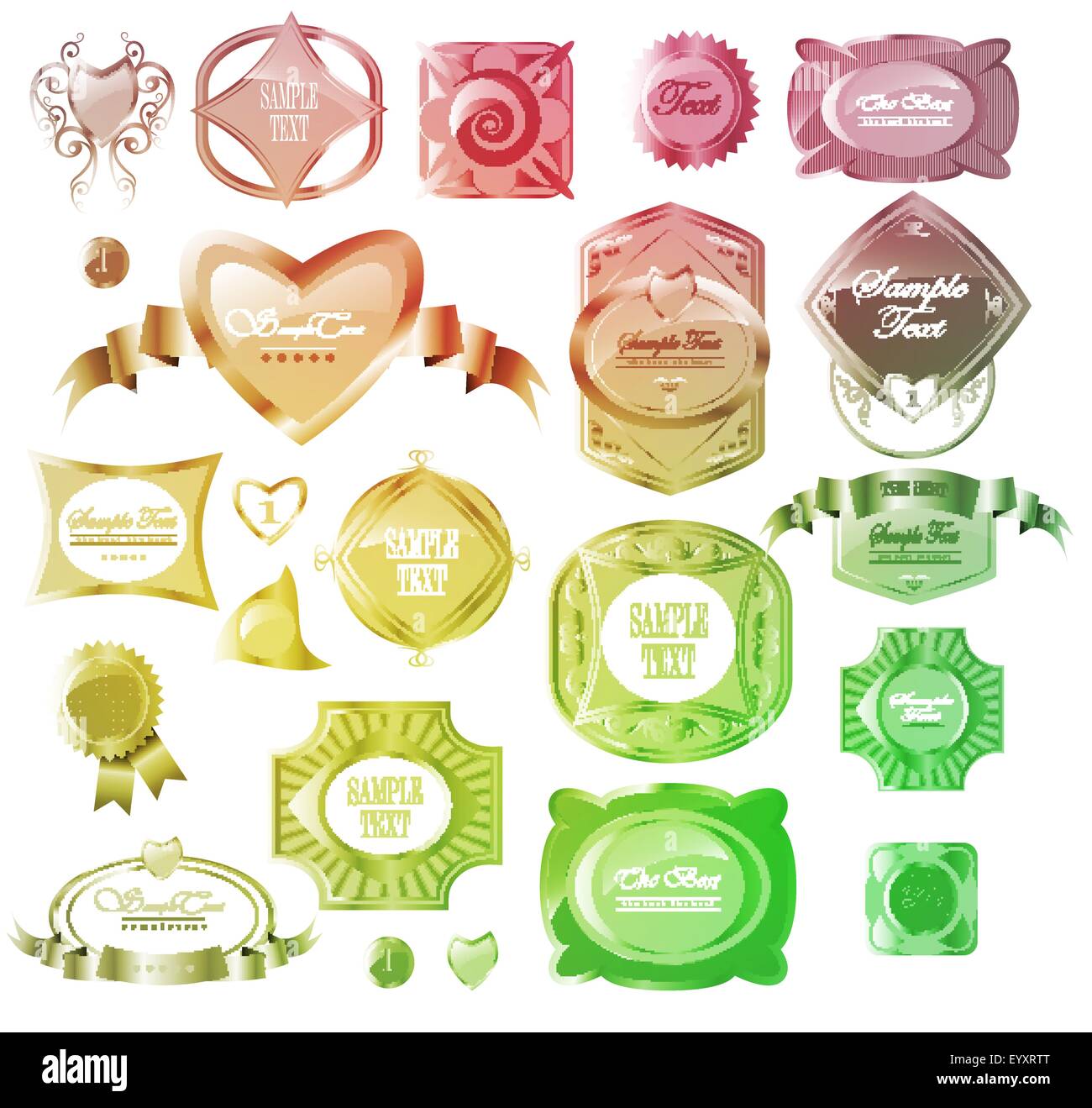 Retro vector golden label Stock Vector Image & Art - Alamy