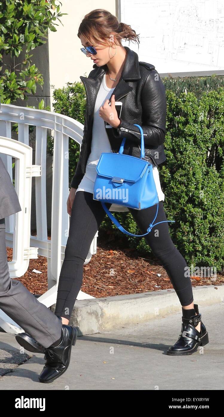 Hailey Baldwin arriving at The Grove Featuring: Hailey Baldwin Where ...