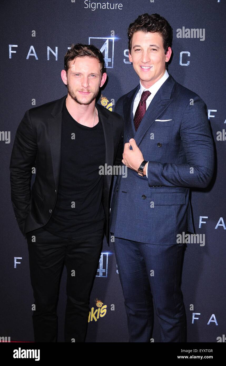 Brooklyn, NY, USA. 4th Aug, 2015. Jamie Bell, Miles Teller at arrivals ...