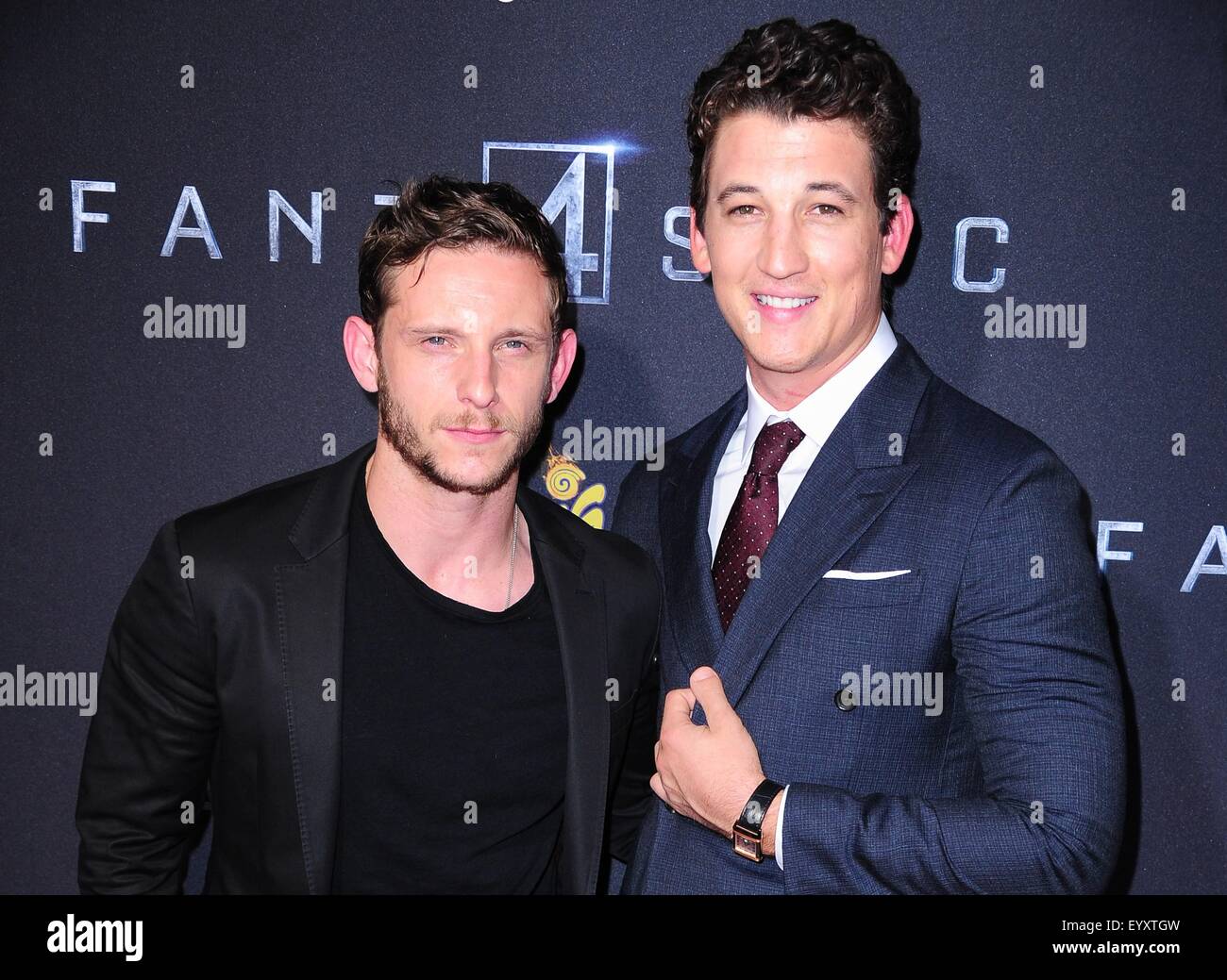 Brooklyn, NY, USA. 4th Aug, 2015. Jamie Bell, Miles Teller at arrivals ...