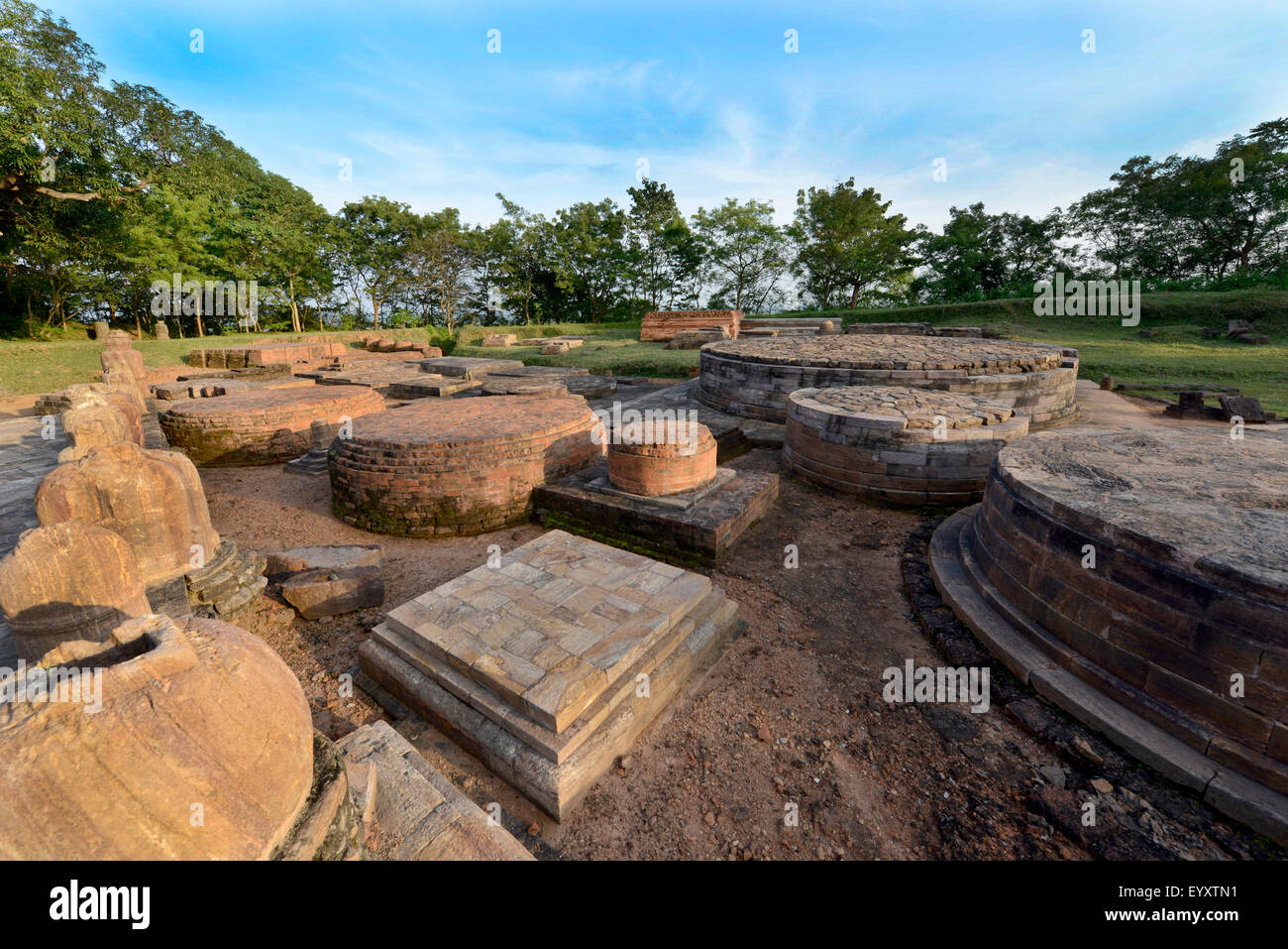 Brick Monastery And Stupas in Lalitgiri Orissa Stock Photo - Alamy