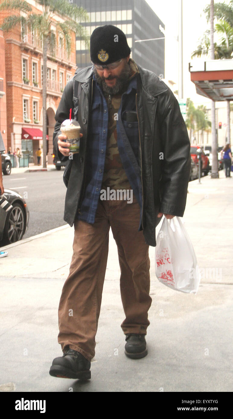 Judd Nelson out and about in Beverly Hills walking in heavy workman ...