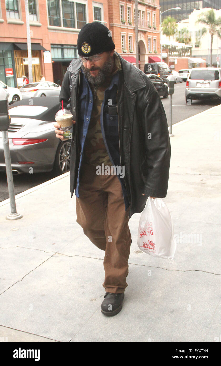 Judd Nelson out and about in Beverly Hills walking in heavy workman ...