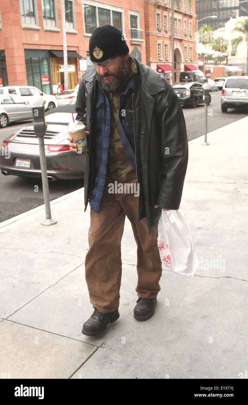 Judd Nelson out and about in Beverly Hills walking in heavy workman ...