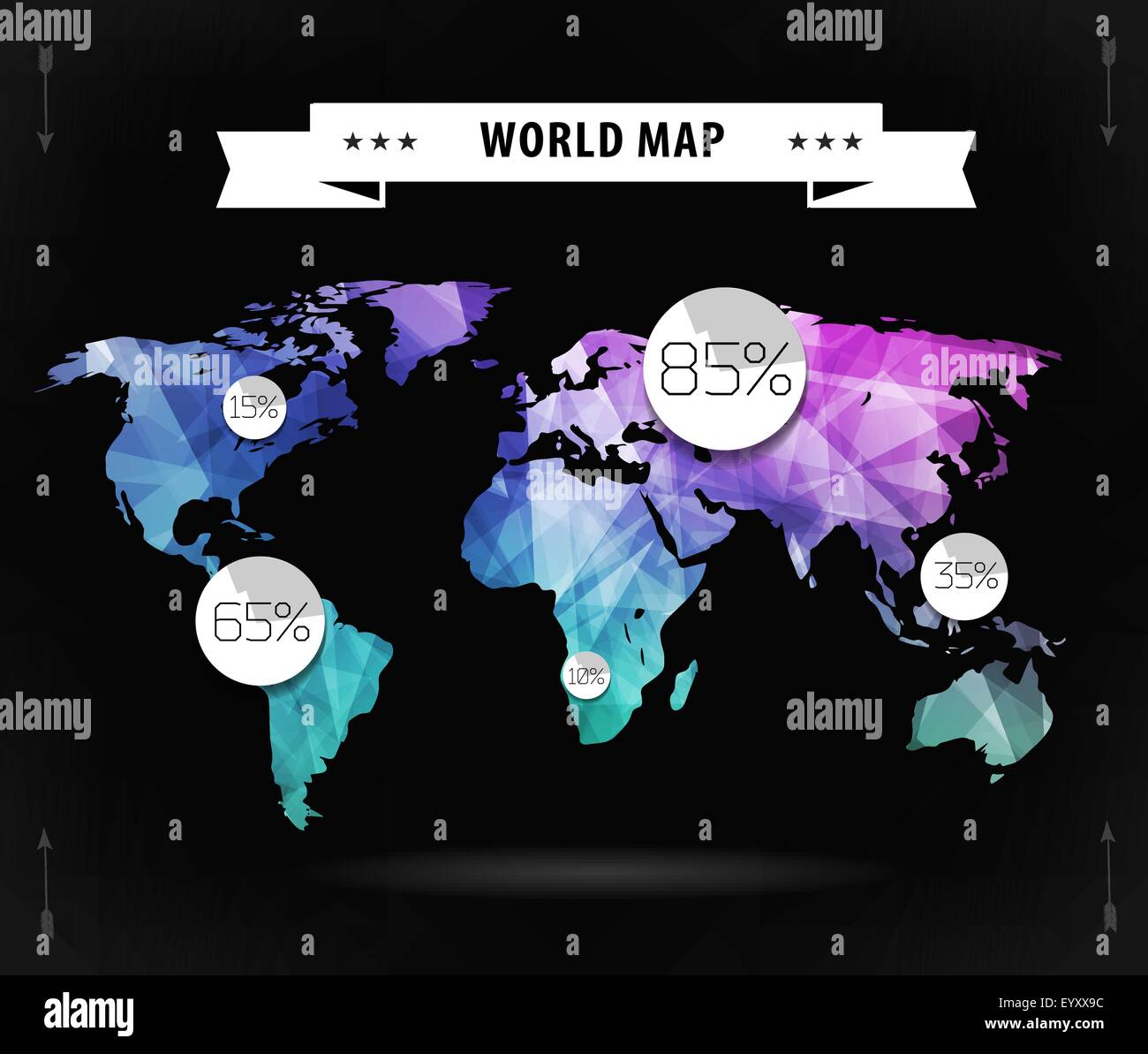 World map card Stock Vector Image & Art - Alamy