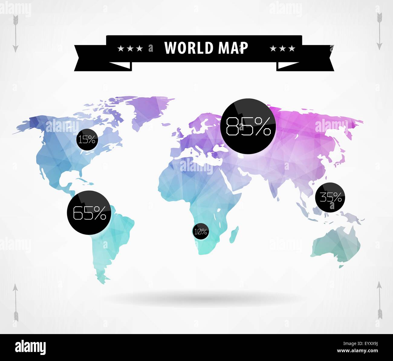 World map card Stock Vector Image & Art - Alamy