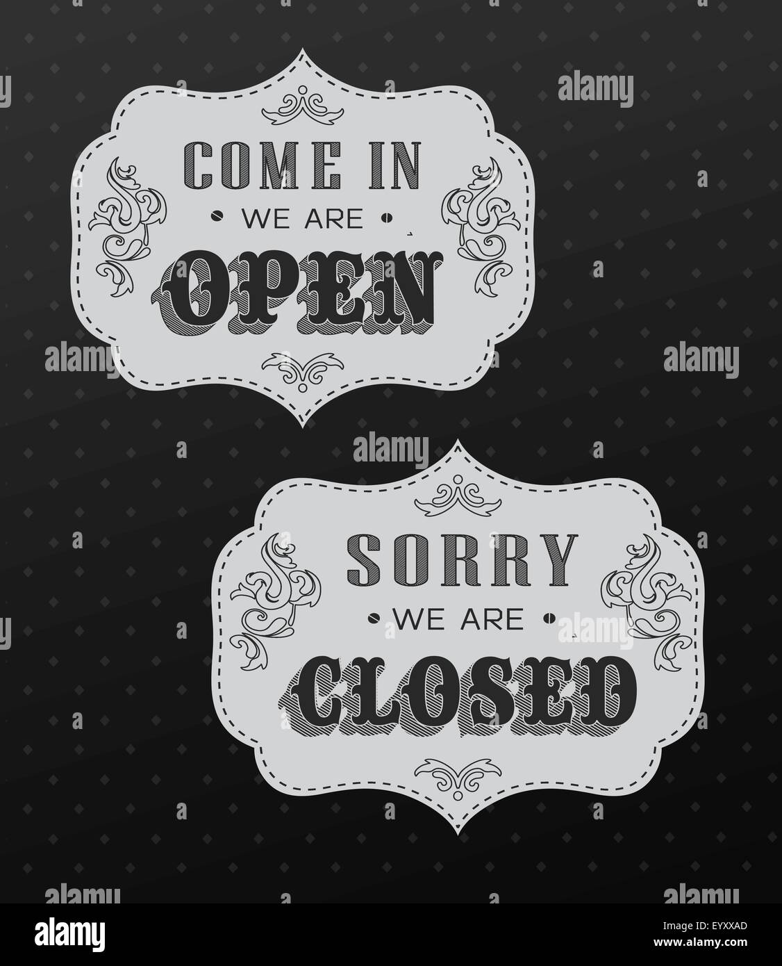 Open Vintage retro Stock Vector Image & Art - Alamy