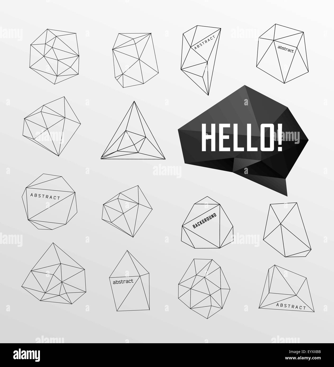 Abstract modern background with polygons design Stock Vector Image ...