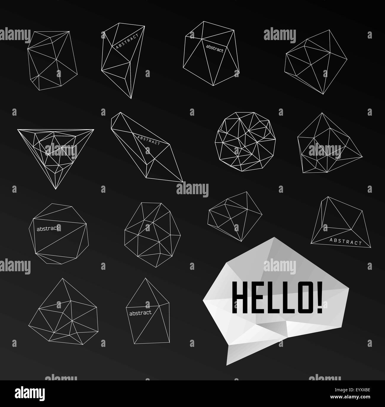 Abstract modern background with polygons design Stock Vector Image ...