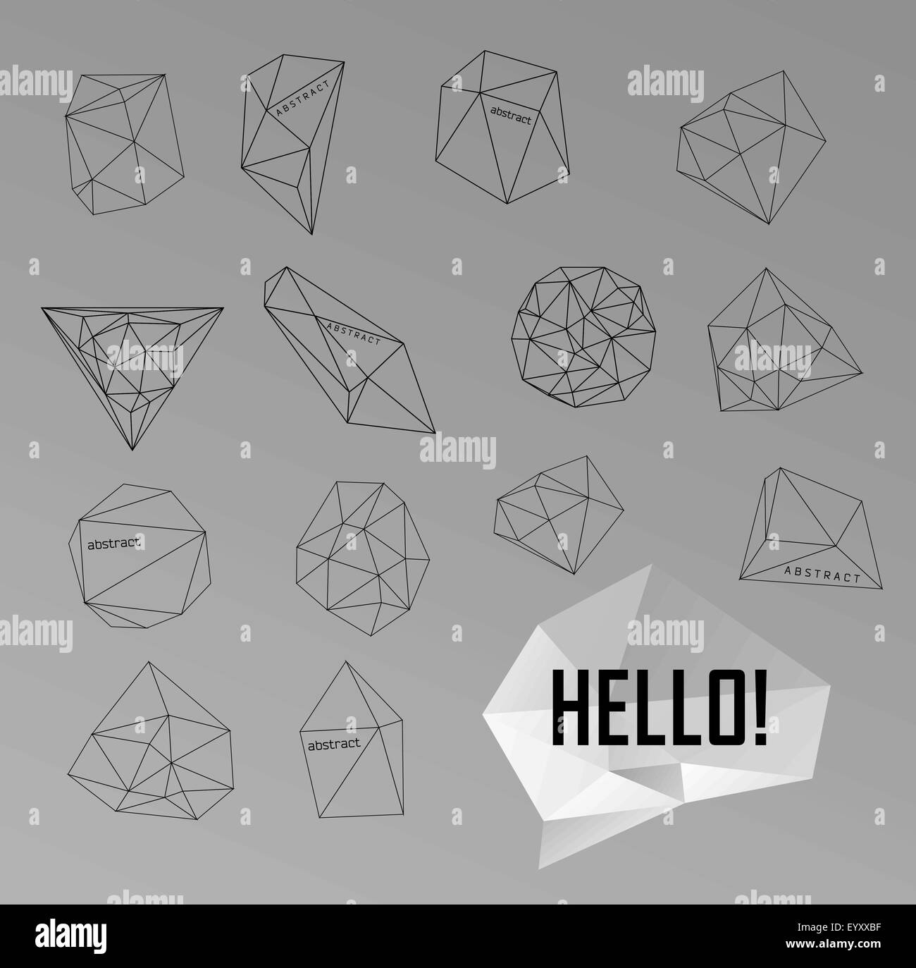 Abstract modern background with polygons design Stock Vector Image ...