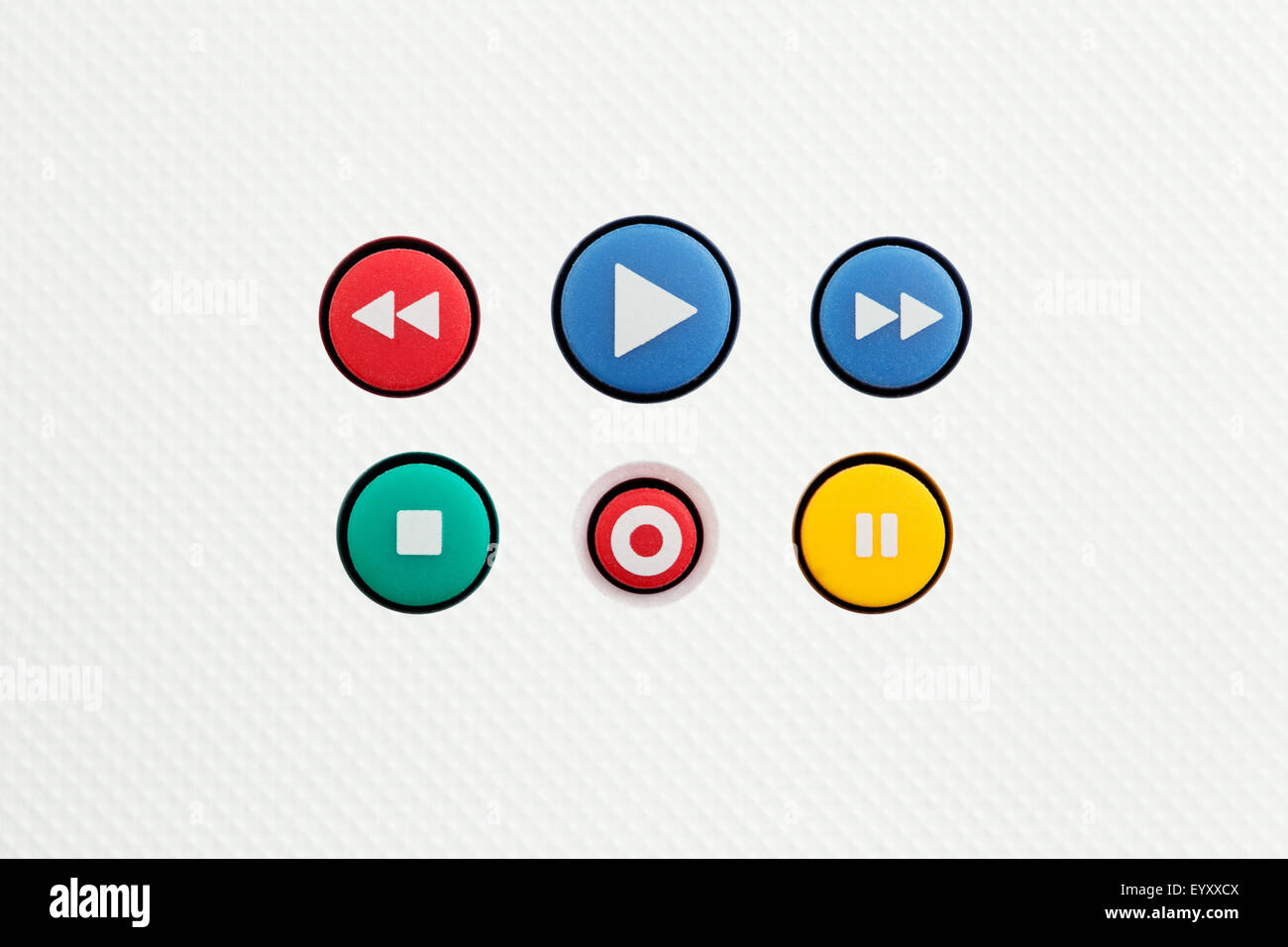 Media player buttons Stock Photo - Alamy