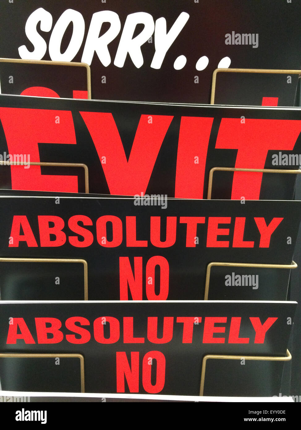 Close up of warning signs for sale Stock Photo - Alamy